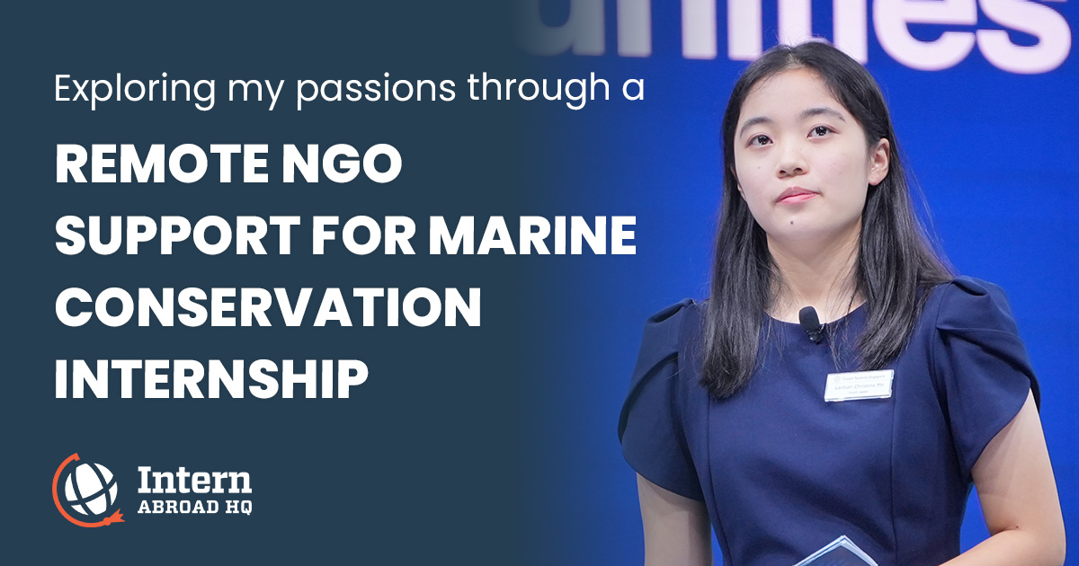 Exploring my passions through a remote NGO Support for Marine ...